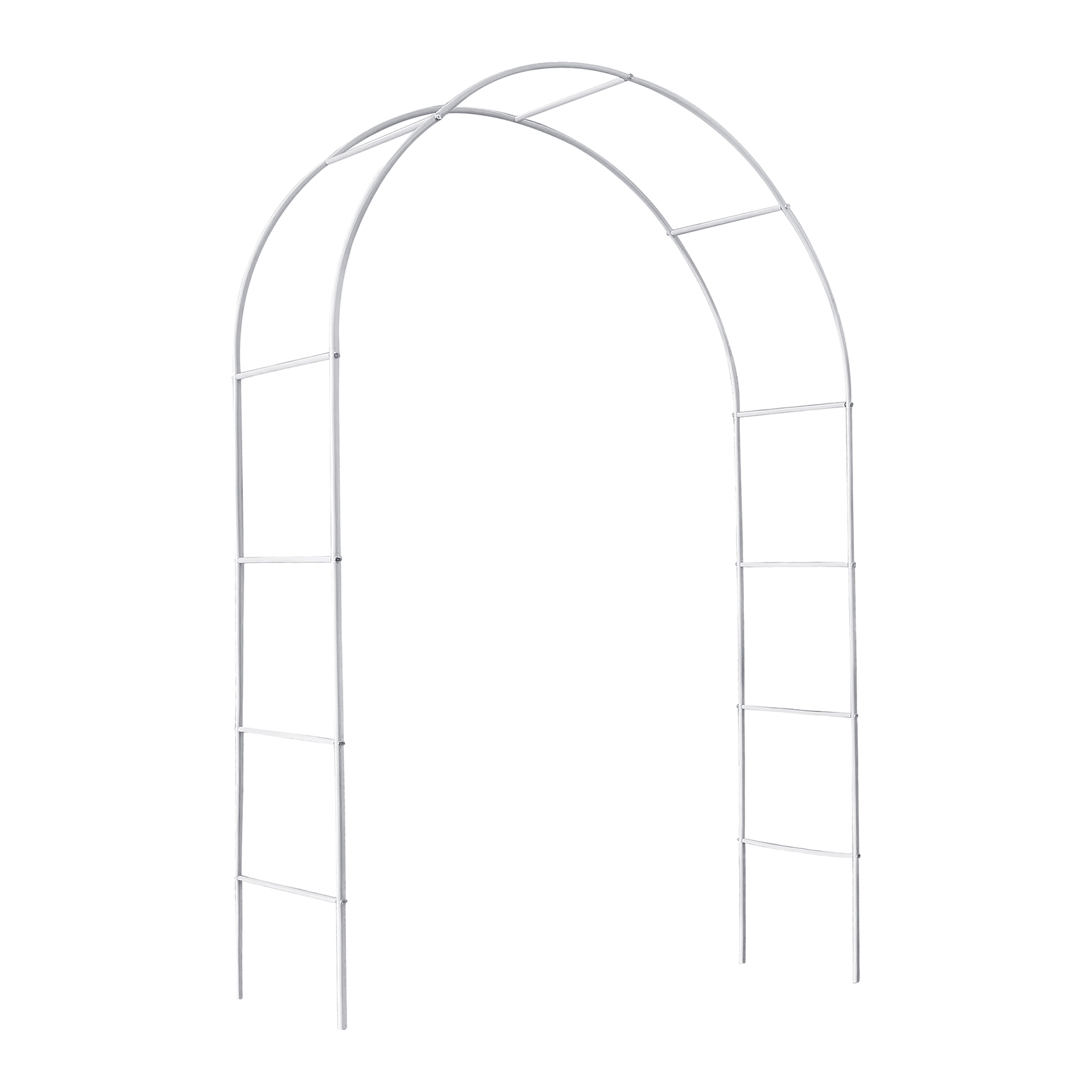 Skypatio 8ft Metal Garden Arch Trellis, White Arbor for Climbing Plants ...