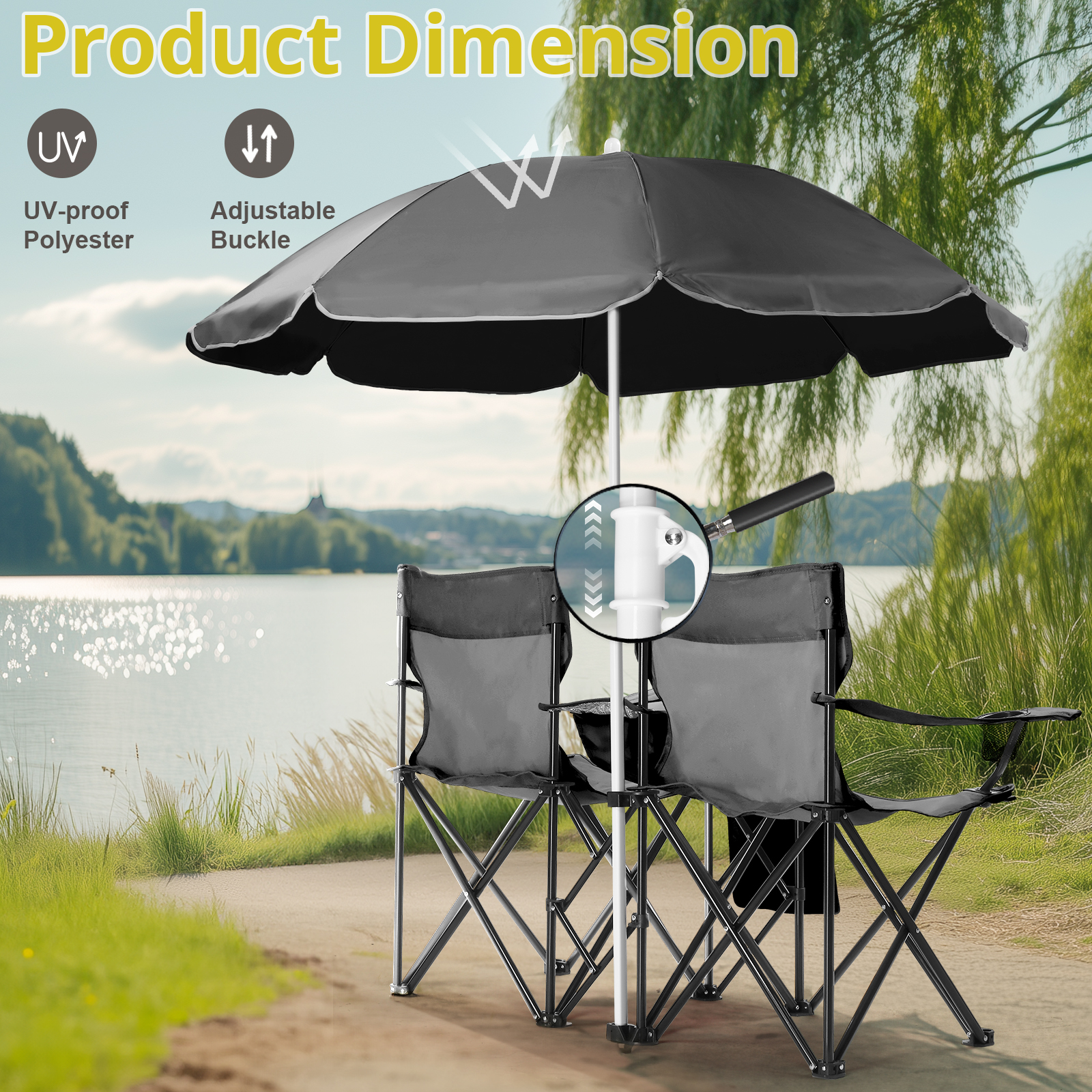 ATR ART TO REAL Beach Chairs - Portable Seating with Shade - Walmart ...